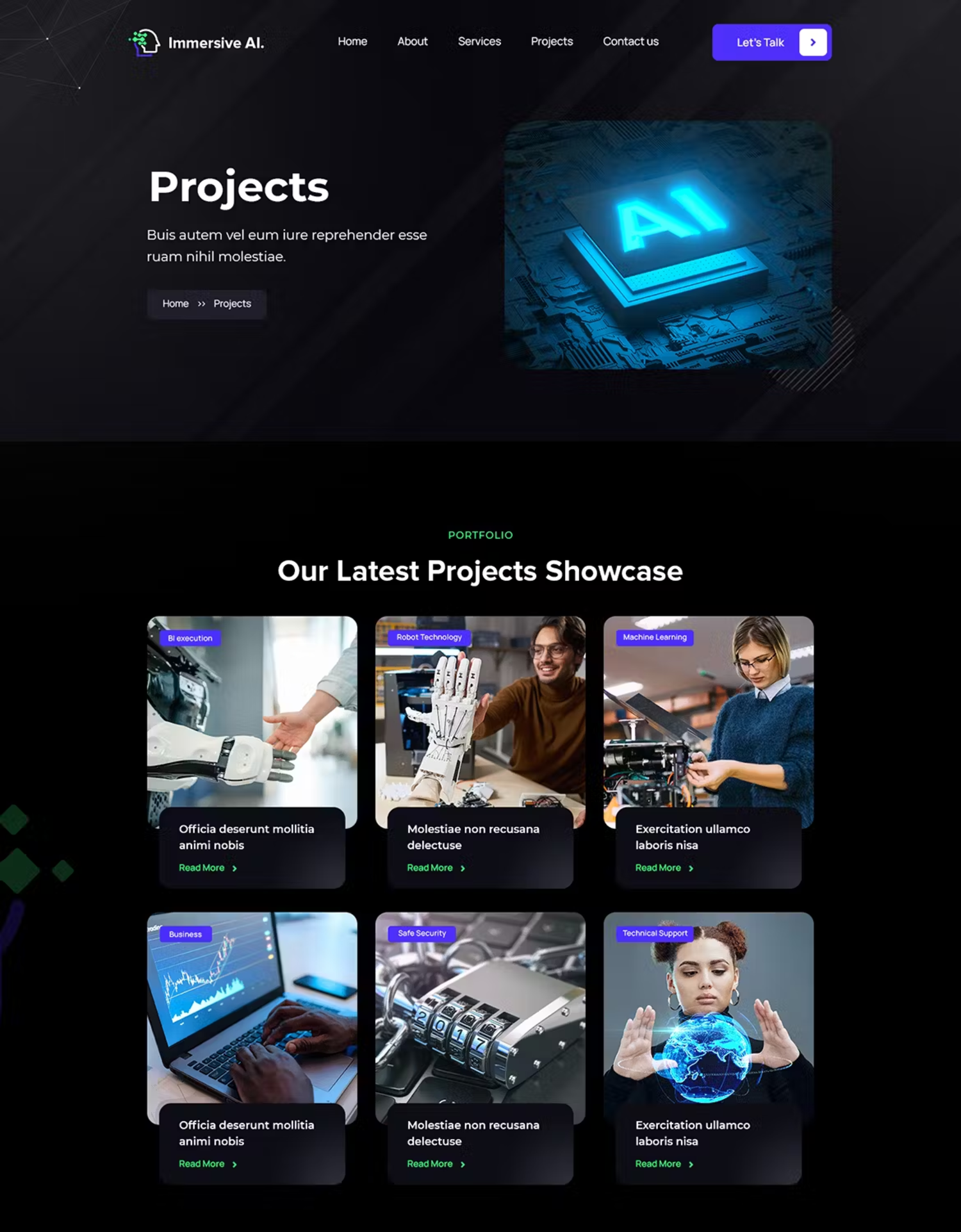 5968 沉浸式人工智能 Robotics HTML5电脑网站模板-Immersive AI Robotics HTML Template _ 果觅网（gooodme）